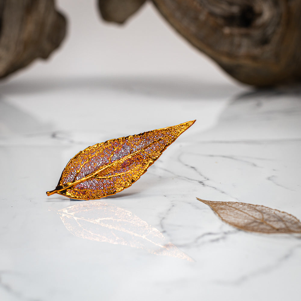 Eucalyptus Leaf - Copper Brooch – Real Leaf Jewellery Australia